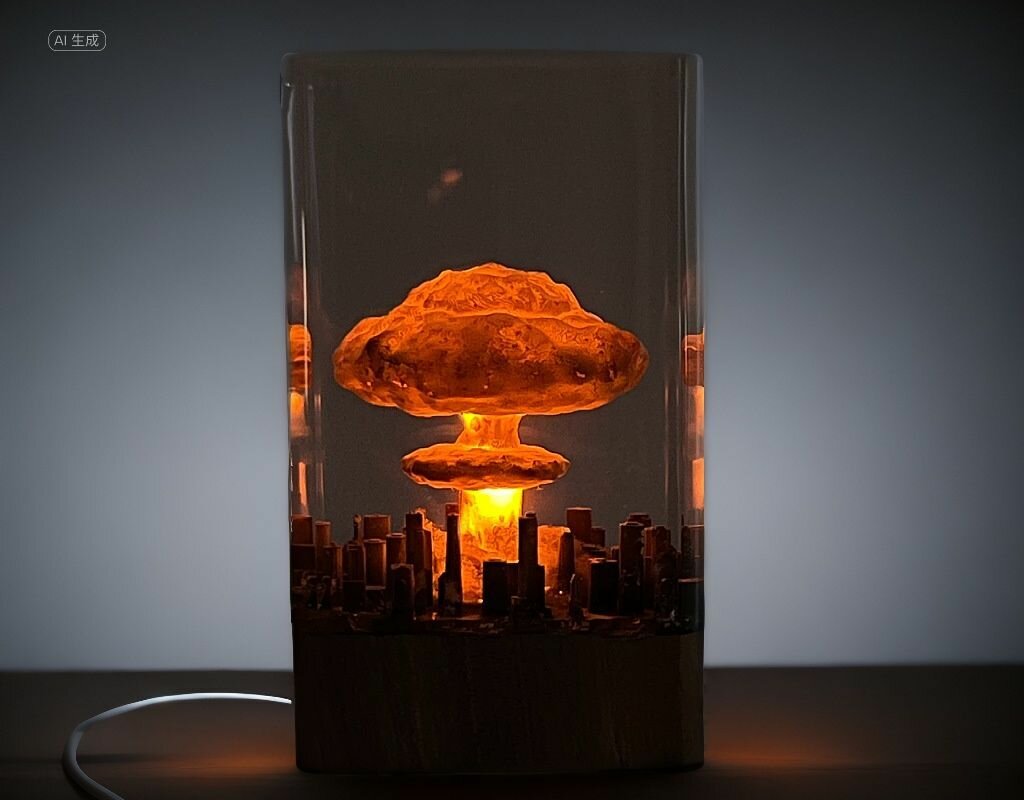 Украшение ночного светила грибовидное облако взрыва атомной бомбы Оппенгеймера. подарок