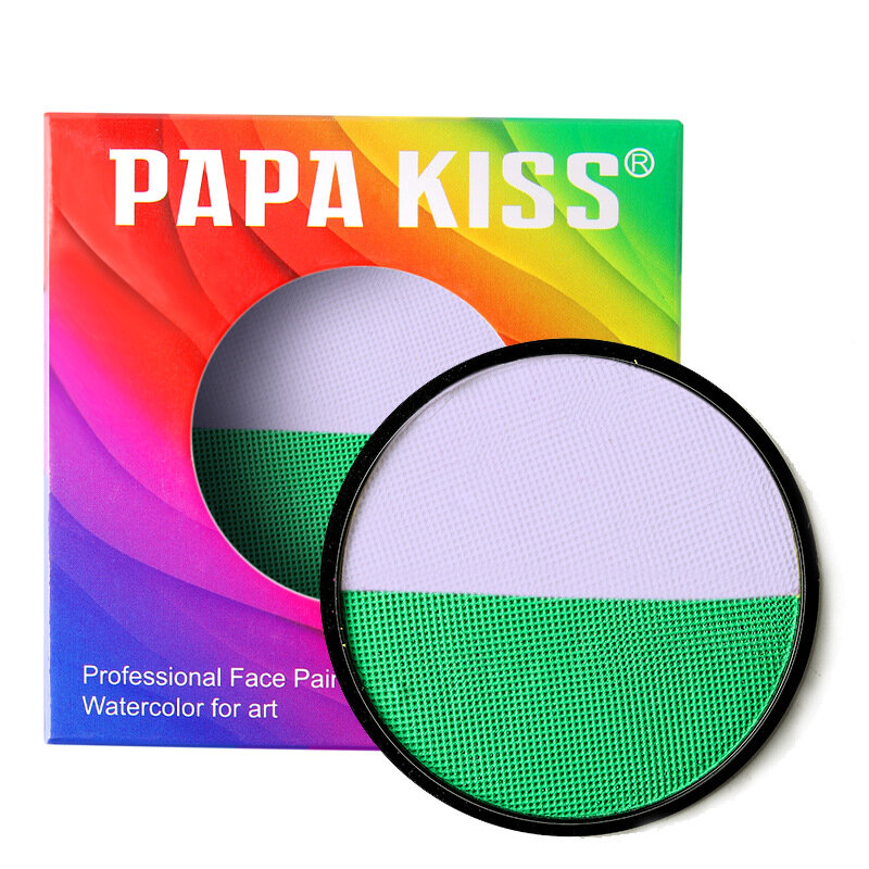 Пигмент для покраски тела "Хэллоуин", трансграничный, водорастворимый, двухцветный, зеленый + лавандовый