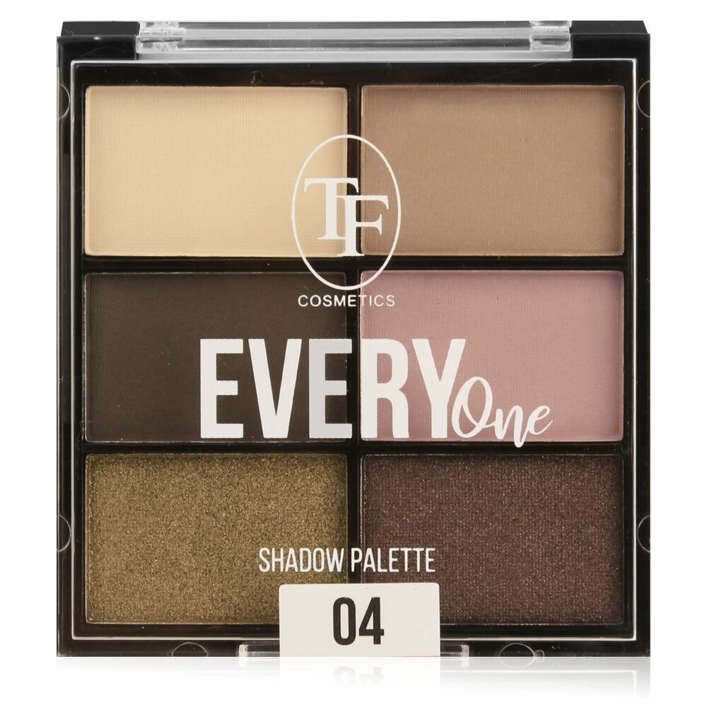Тени для век TF Cosmetics "Every One", тон 04 Нейтральный бежевый, 6 тонов