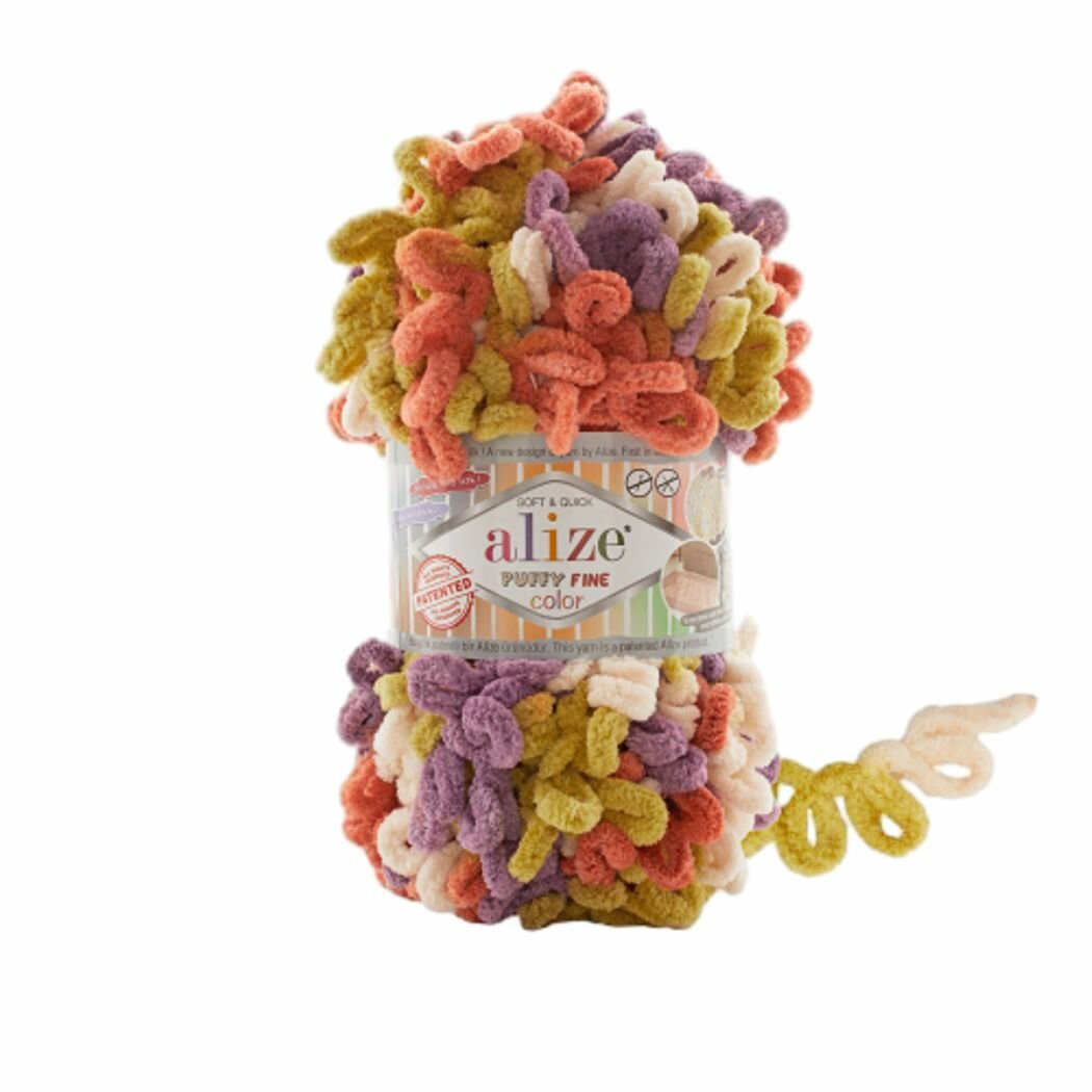 Пряжа Пуффи Файн колор - Puffy Fine color (5 шт)
