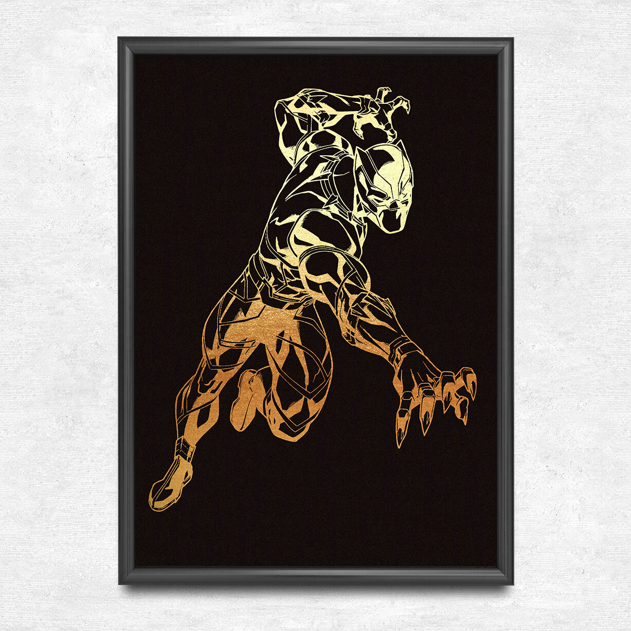 Постер Черная Пантера / плакат для интерьера супергерой. Марвел, Marvel, комиксы, фильмы, игры