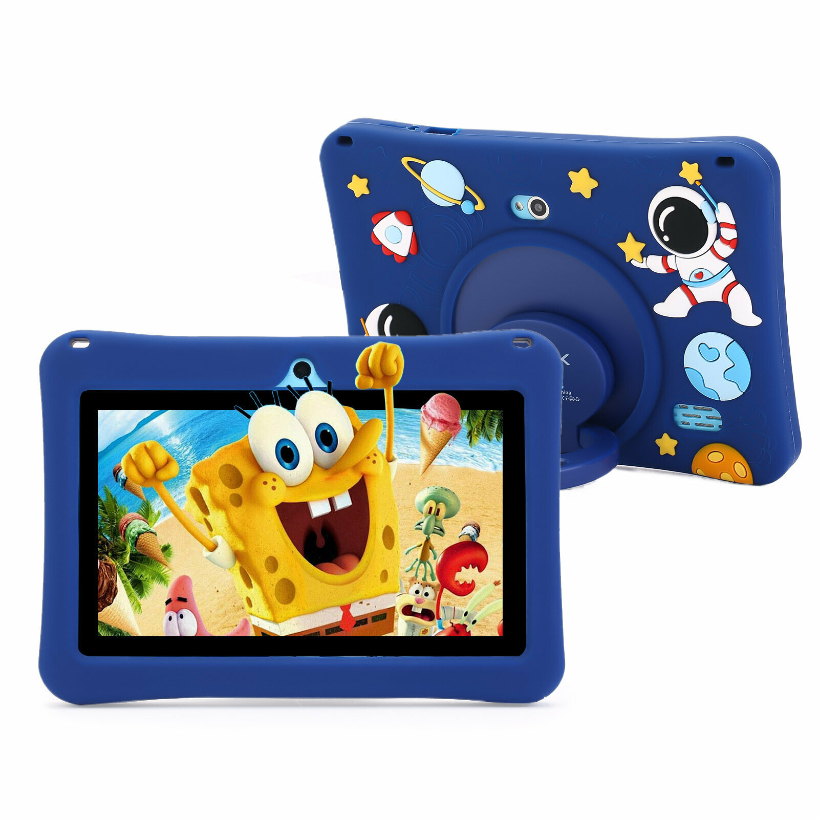 Детский планшет JEPK 7" | Android 13, 4/128 ГБ | Родительский контроль + обучающие игры, Синий