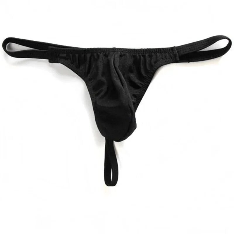 Мужские стринги и G-string из нейлона L-3XL Черный, L, Black
