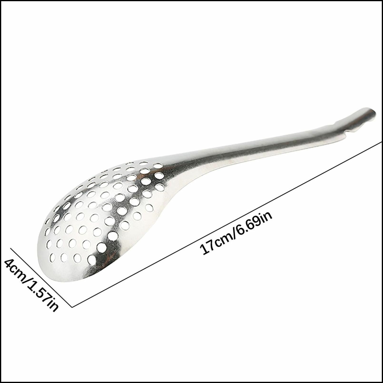 Шумовка из нержавеющей стали 17 см универсальная кухонная ложка для супа, десертов, кофе, икры и молекулярной кухни