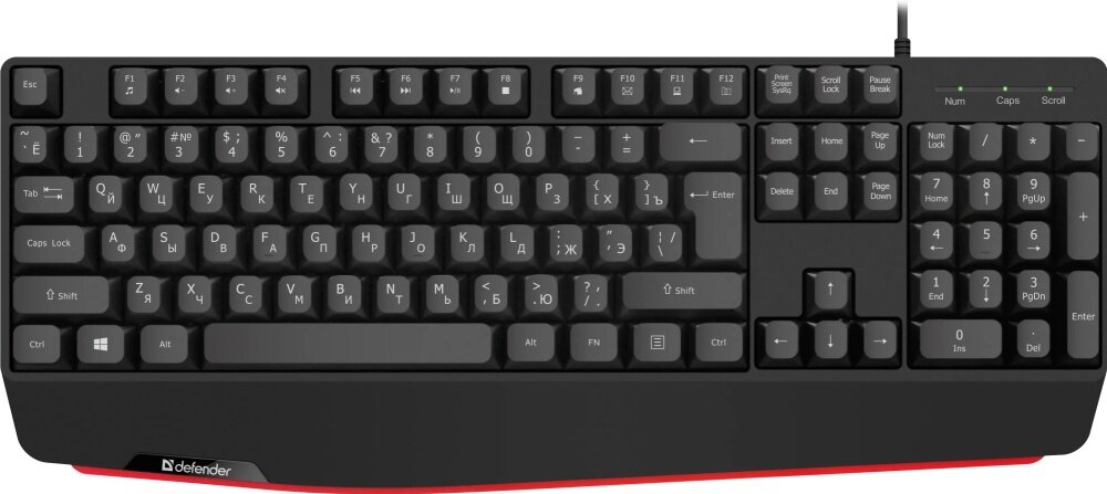 Defender Клавиатура Defender HB-546 Atom 45546, черный (USB) (ret)