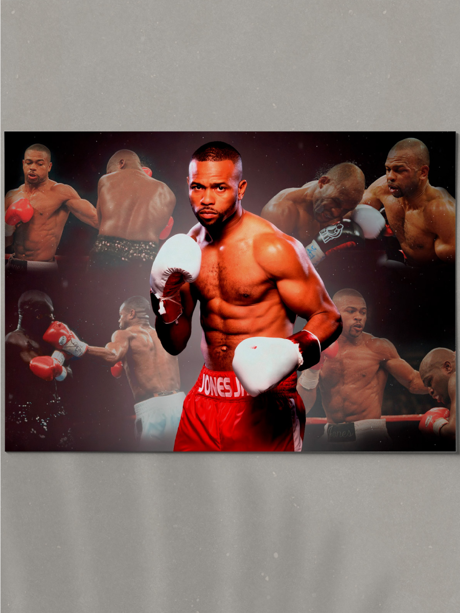 Постер "Боксер Рой Джонс", высокое качество, горячее ламинирование, А4