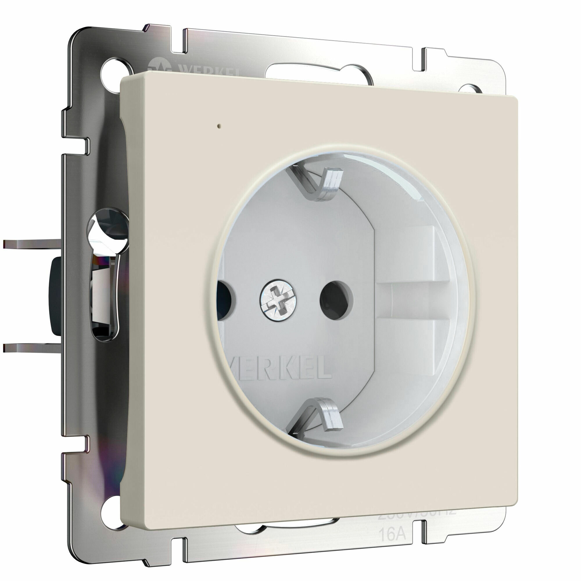 Розетка встраиваемая с белой подсветкой Werkel W1171462, айвори матовый