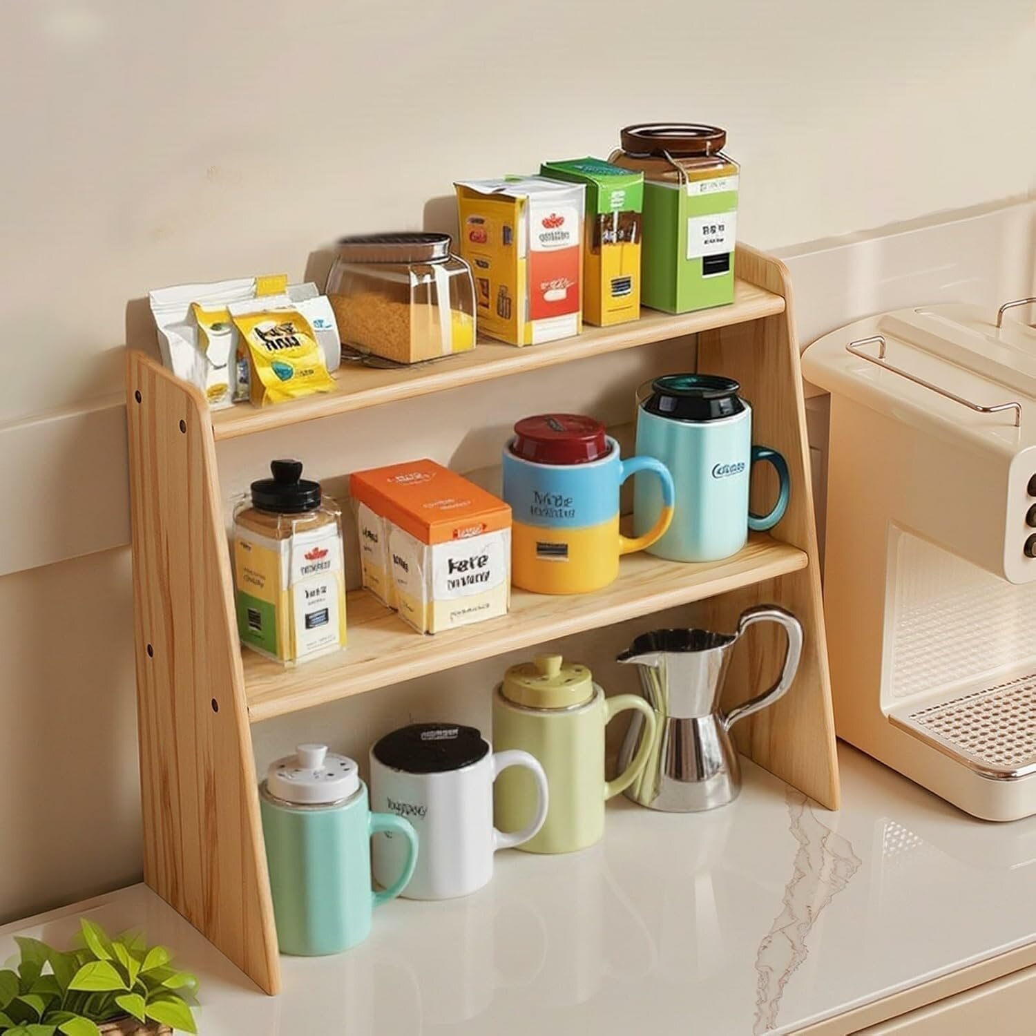 Настольная полка для кухни; Декоративная полка на столешницу