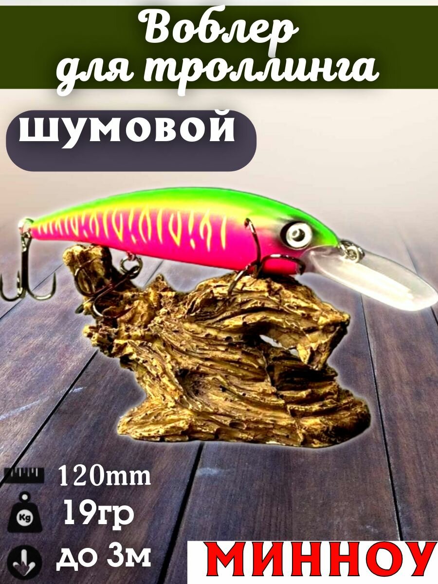 Воблер для троллинга BANDITS WS120мм 19гр заглубление до 3м / Воблер для рыбалки