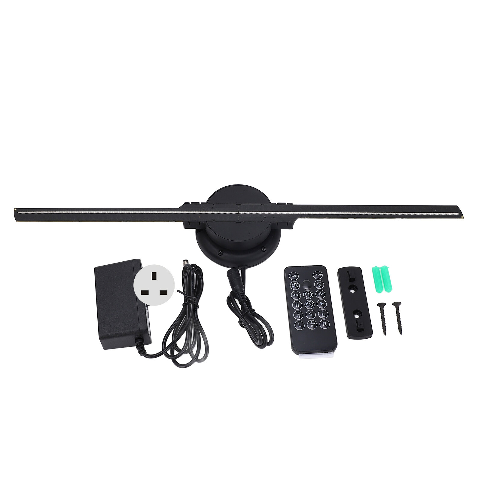 3D Hologram Fan 256LED 400x400mm WiFi Remote Control Projector Advertising Display 100 240V Prise britannique