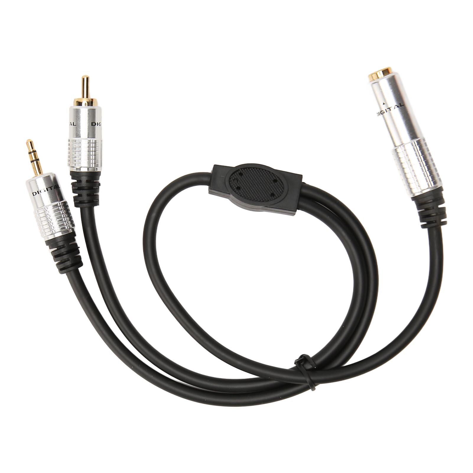 Кабель RCA от 6,35 мм до 3,5 мм, гнездо-папа, позолоченная розетка, звуковой разветвитель, шнур длиной 1,6 фута