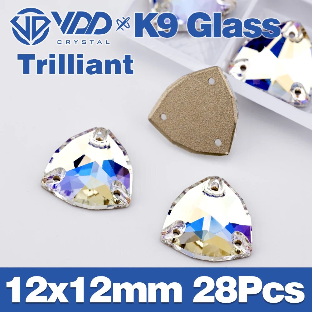 Стразы Trilliant 12x12 мм, 28 шт, VDD Crystal
