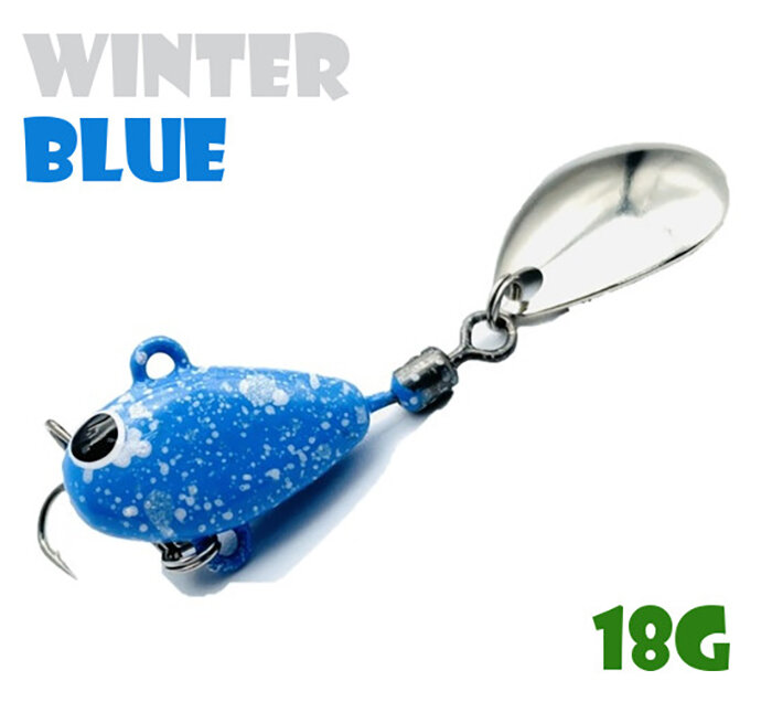 Блесна Тейл-Спиннер для рыбалки Uf-Studio Hurricane 18g #Winter Blue
