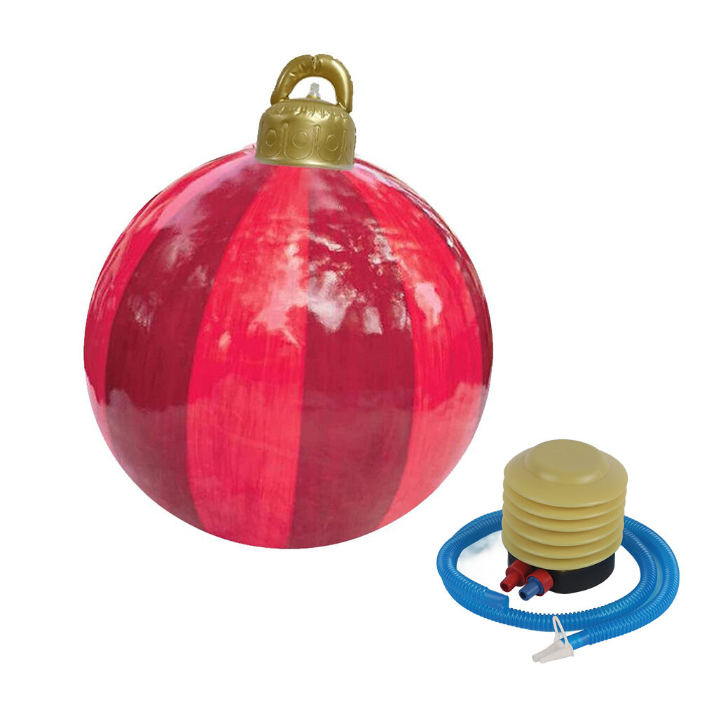 23.6 Inch Christmas Ball Indoor Outdoor Crafts Decoration PVC Inflatable Family Holiday Party