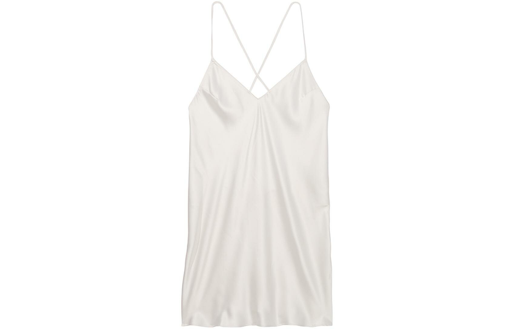 Платье-сорочка женское Victoria's Secret Coconut White, M EU, атласное, с открытой спиной