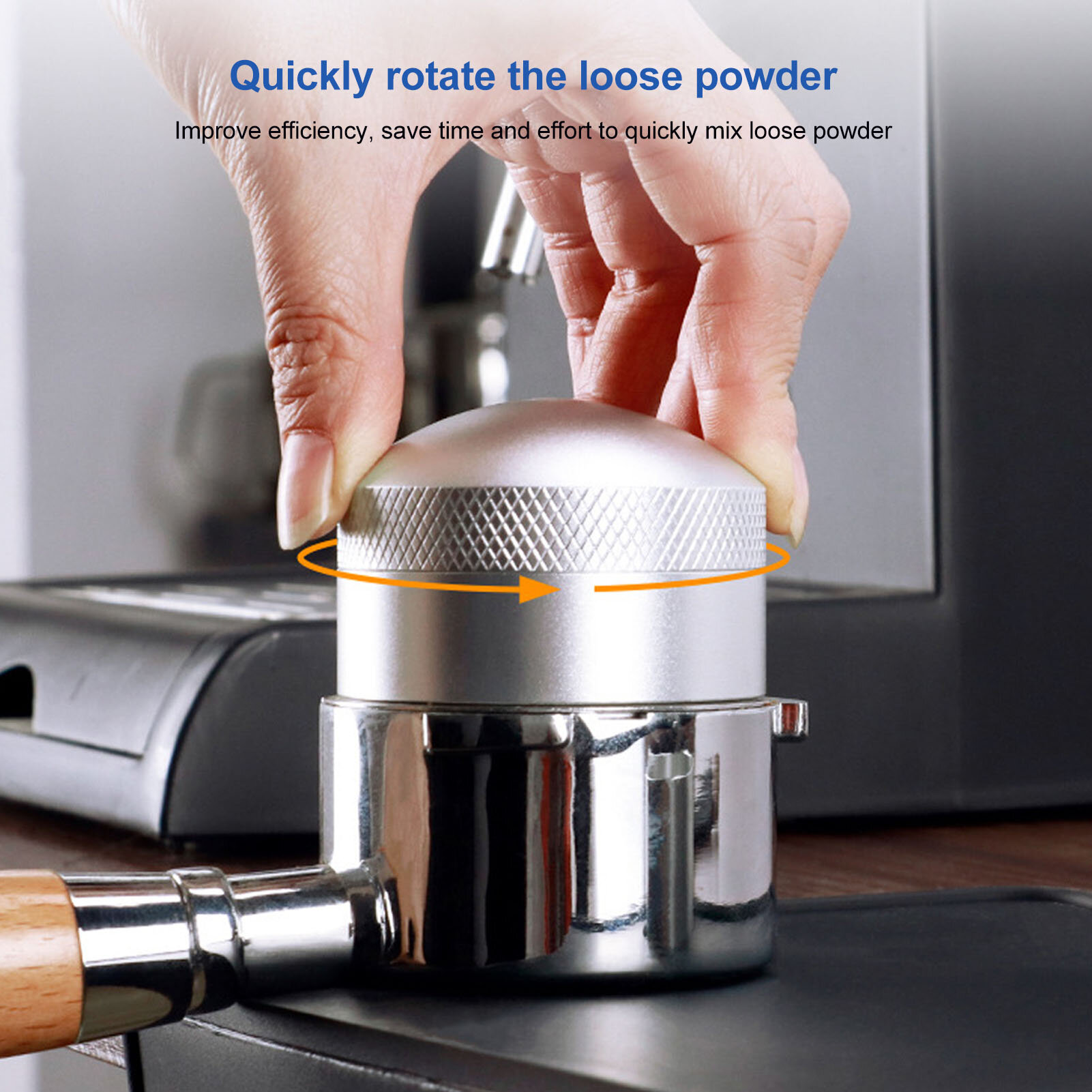 Игольчатый распределитель для кофе с основанием, эффективная дисперсия, устойчивая к ржавчине ручная мешалка для кофе из нержавеющей стали, серебро, 51 мм/2,0 дюйма