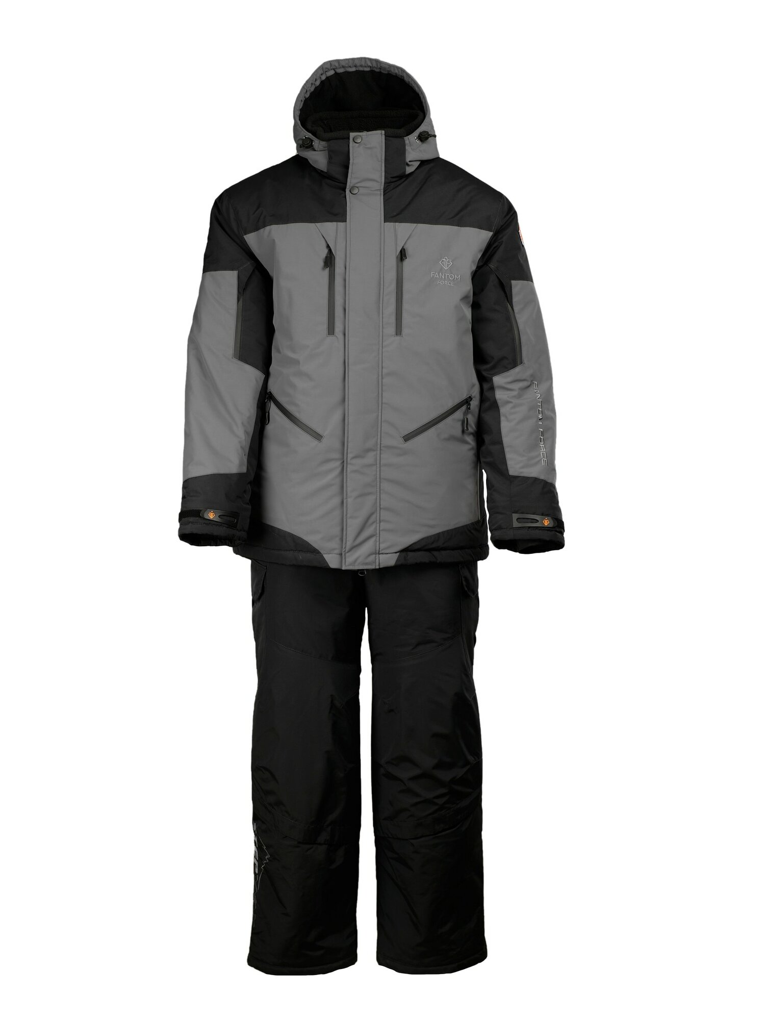 Костюм зимний мужской STEPWAY основа Black отделка Grey