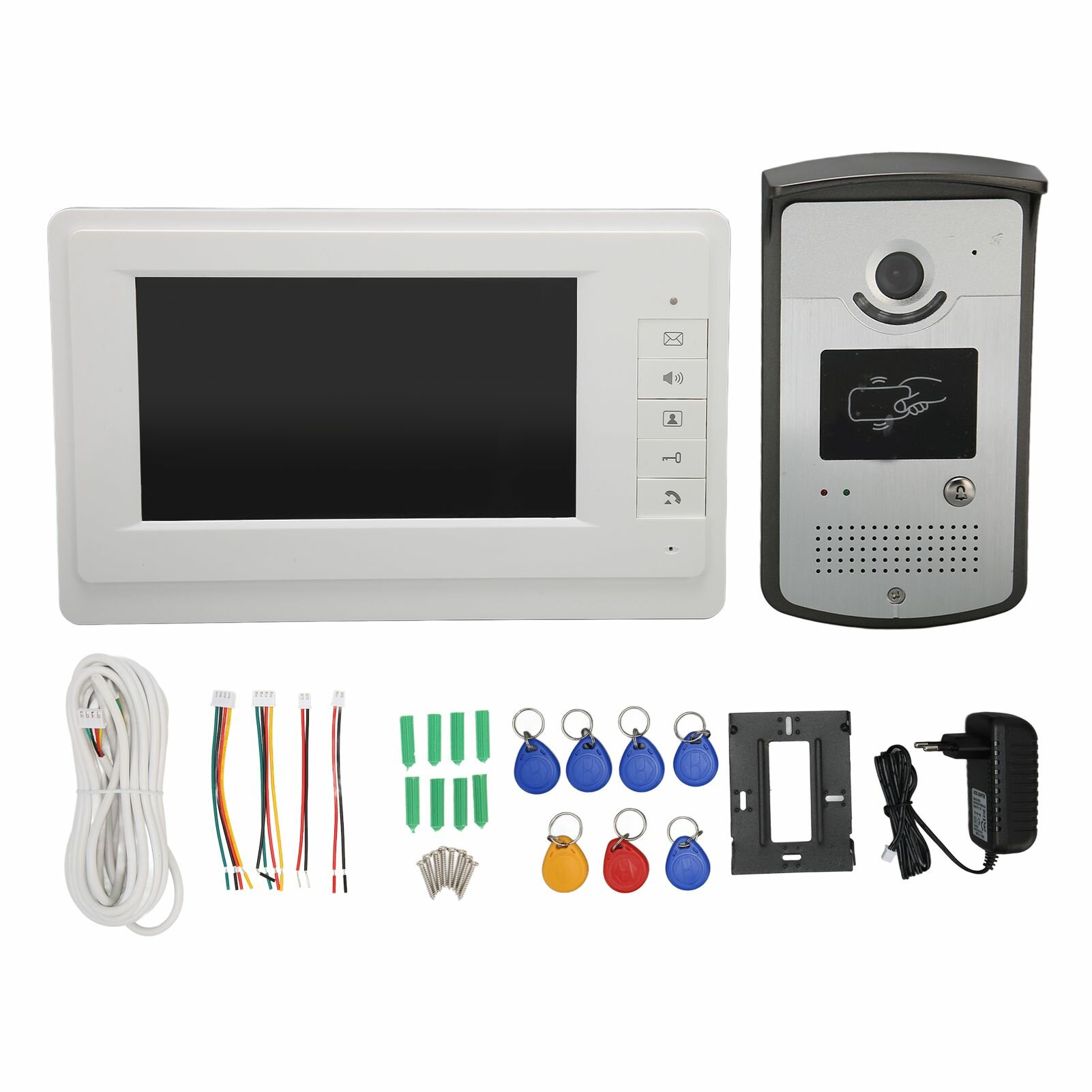 Система контроля доступа К двери 7in TFT LCD Инфракрасная Камера Ночного Видения 900TVL 100-240 В EU Plug