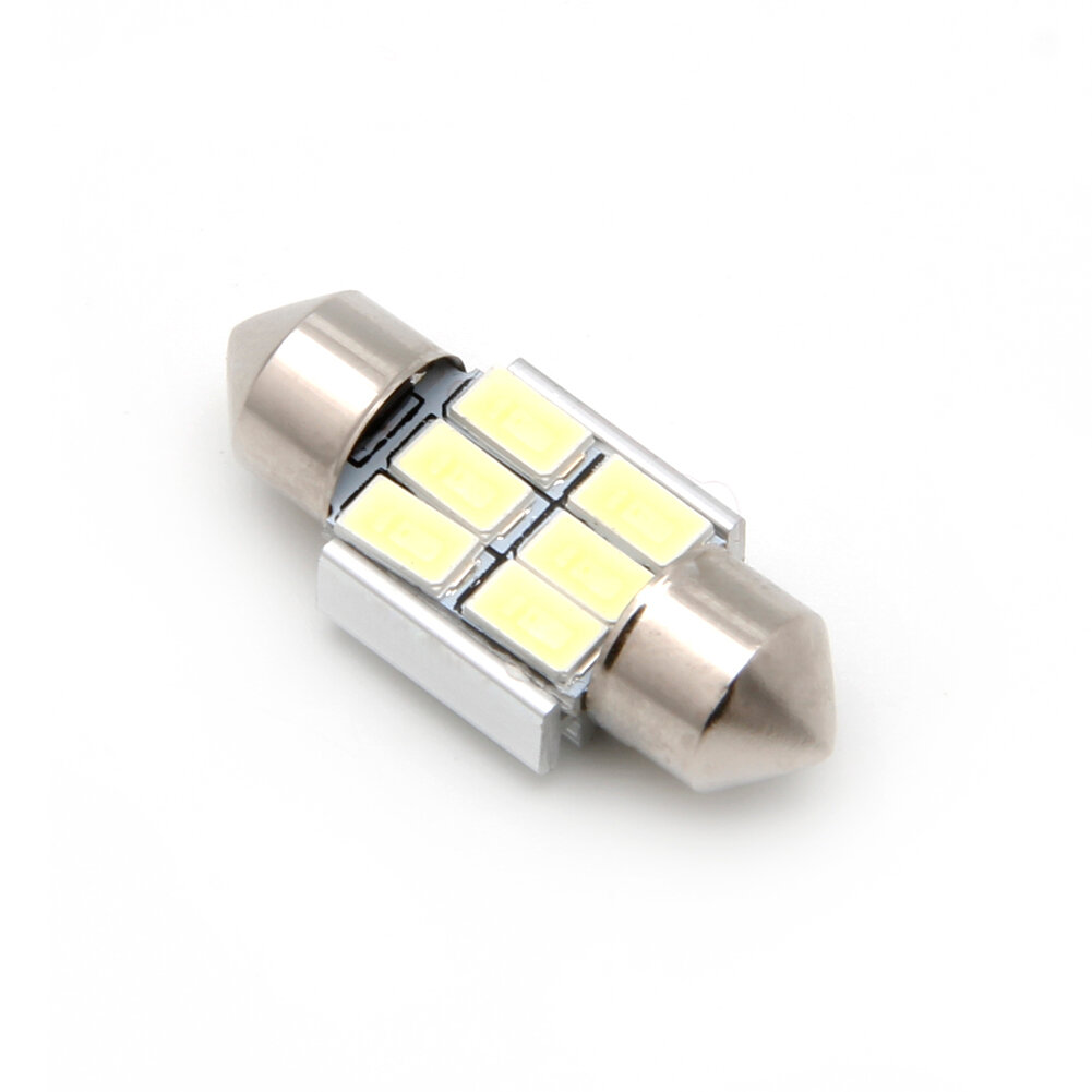 Автомобильная Индикаторная Лампочка 5630 SMD 6 LED 31 мм для DC 12V Auto для Солнцезащитного Козырька Туалетного Зеркала с Предохранителем