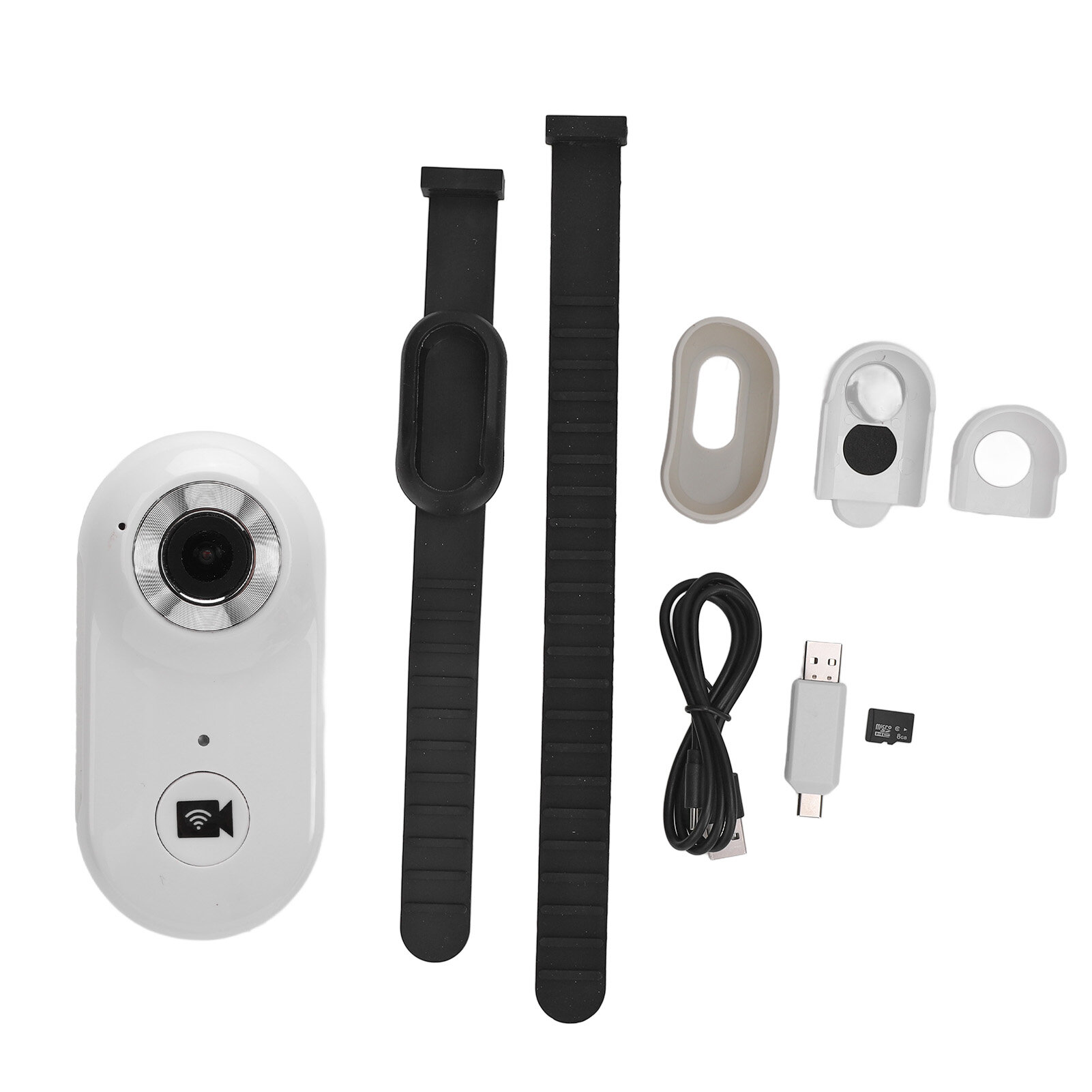 Камера воротника с воротником с картой памяти 8G HD 1080p Mini Cat Dog Video Record Camera для наружного белого белого цвета