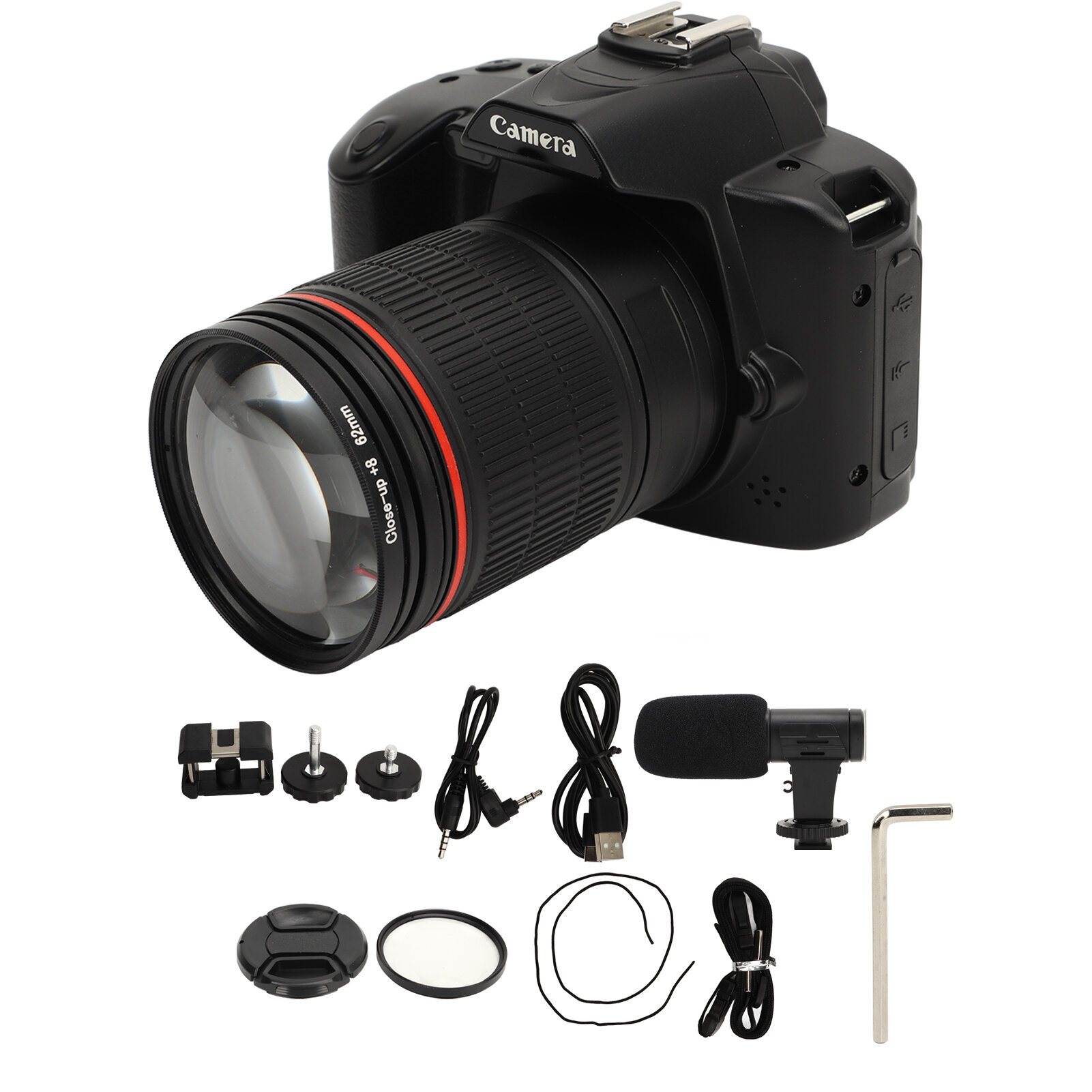 4K 64MP HD Night Vision Digital Camera 3in IPS Color Display WIFI 16X Zoom 120 Degree Wide Angle with Fill Light