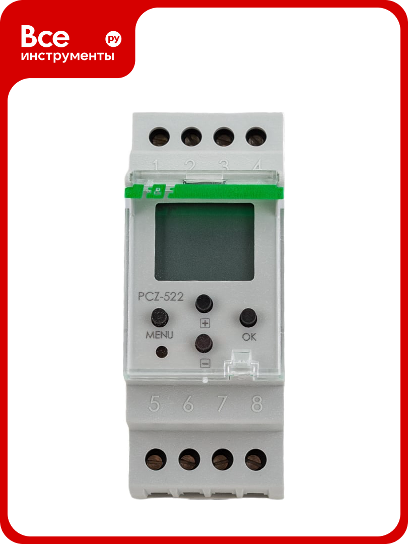 Реле времени F&F PCZ-522, программируемый таймер EA02.002.002