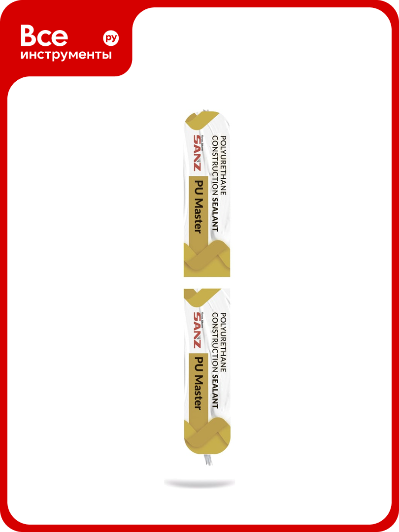 Полиуретановый строительный клей-герметик SANZ PU MASTER 40 (серый; 600 мл) PU-M-GR-0911