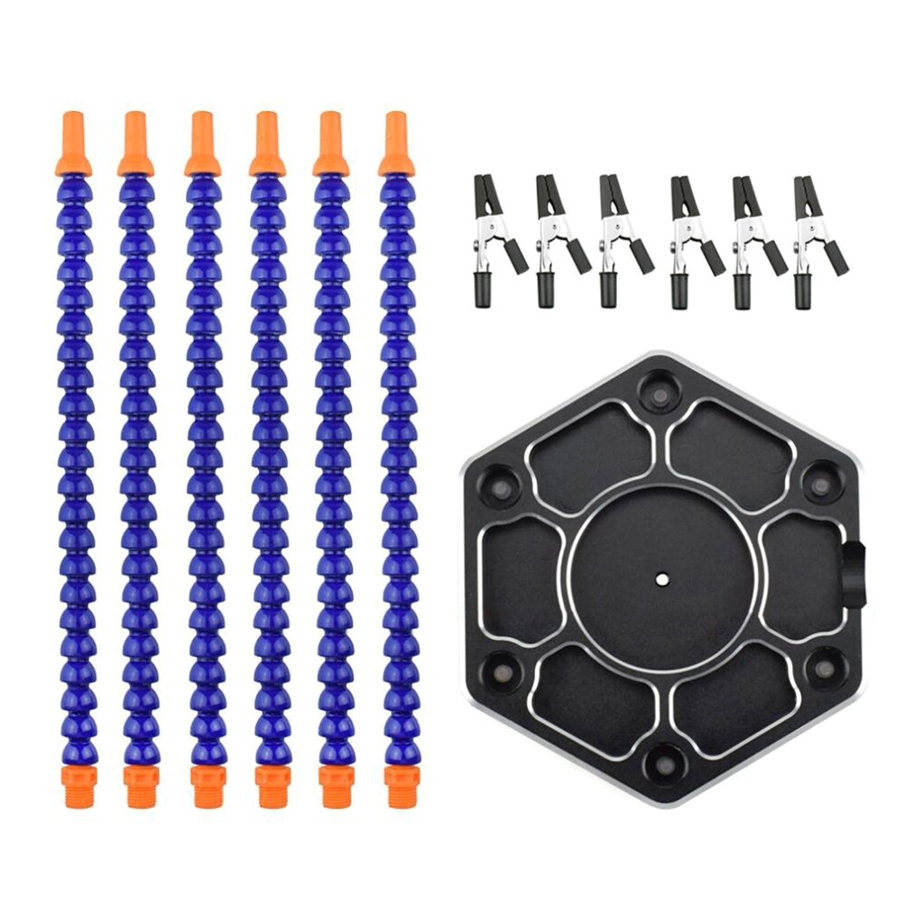 Паяльник с 6 гибкими держателями-гусиной шеей, паяльная станция, третья рука для паяльных работ, аксессуары, держатель припоя