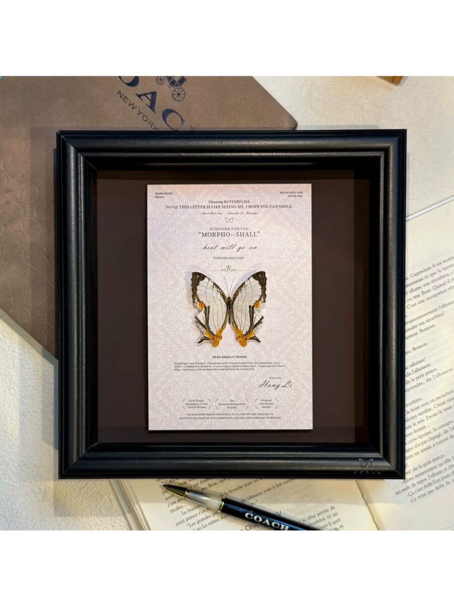 Бабочка Нимфалиды-карта текстуры,20х20см