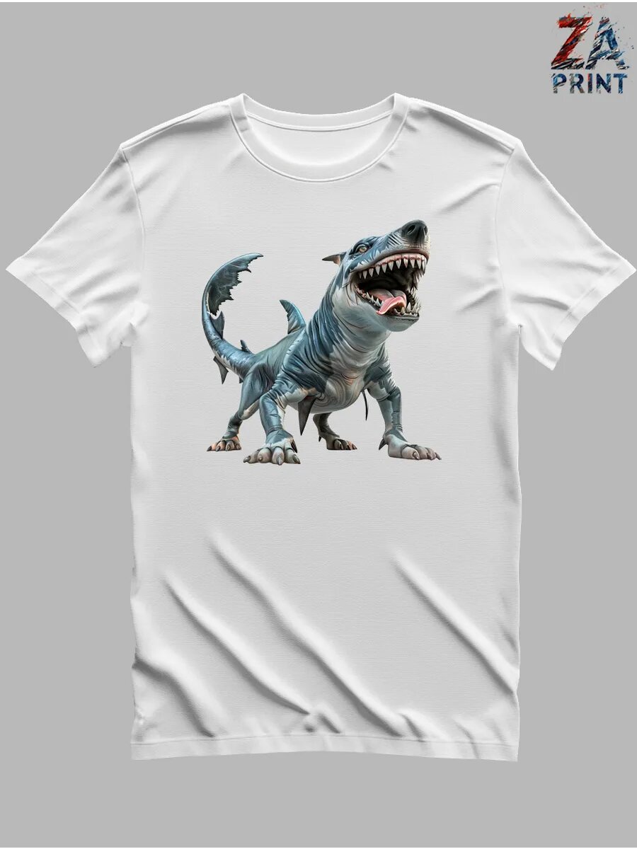 Футболка собака акула