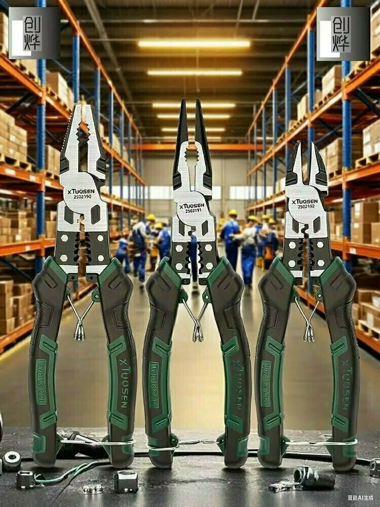 Набор многофункциональных инструментов плоскогубцы пассатижи бокорезы 多功能工具一套：钳子、钳子、侧刀 多功能工具一套：钳子、钳子、侧刀