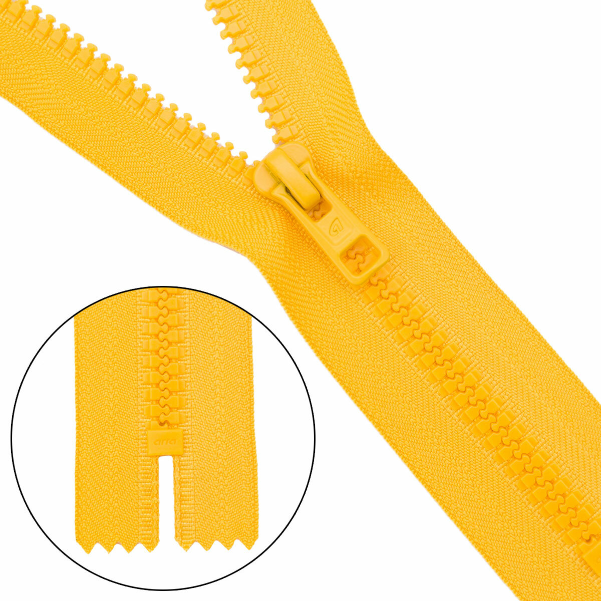 Молния тракторная Т6 18см неразъемная (2075) Arta (A506 желтый (New)), 10 шт