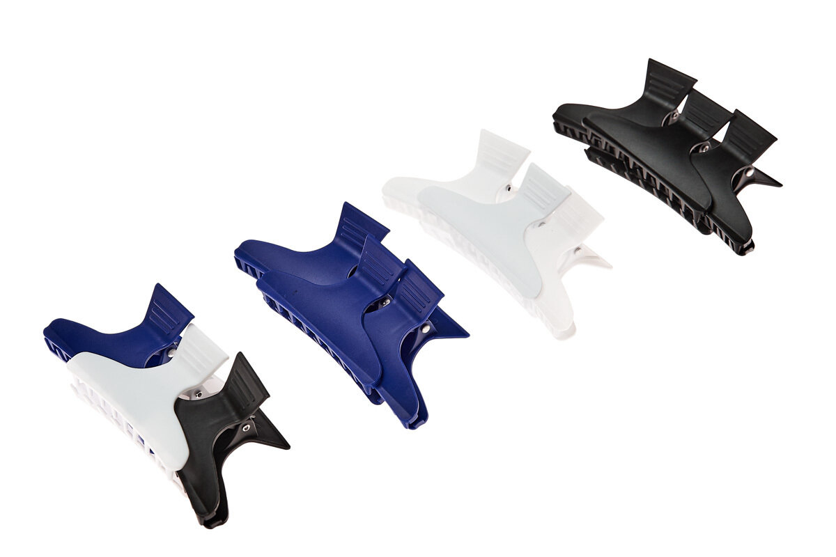 Зажим Harizma Зажим для волос "бабочка", цветные , пластик , 12 штук ,