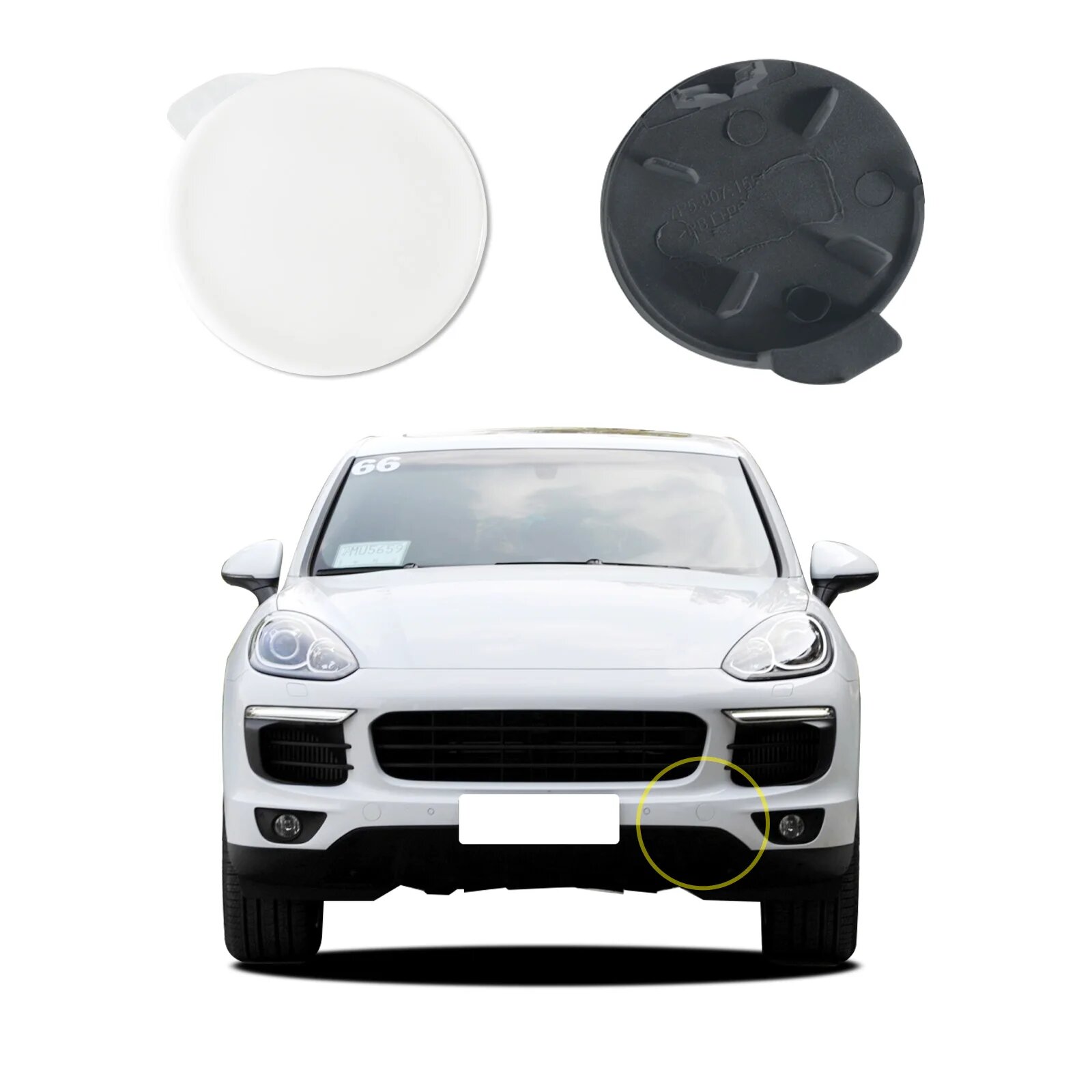 Крышка фаркопа переднего бампера для Porsche Cayenne 2015-2018 92A 958.2 подходит для основания GTS S Turbo Sport 95850515640 95850515540