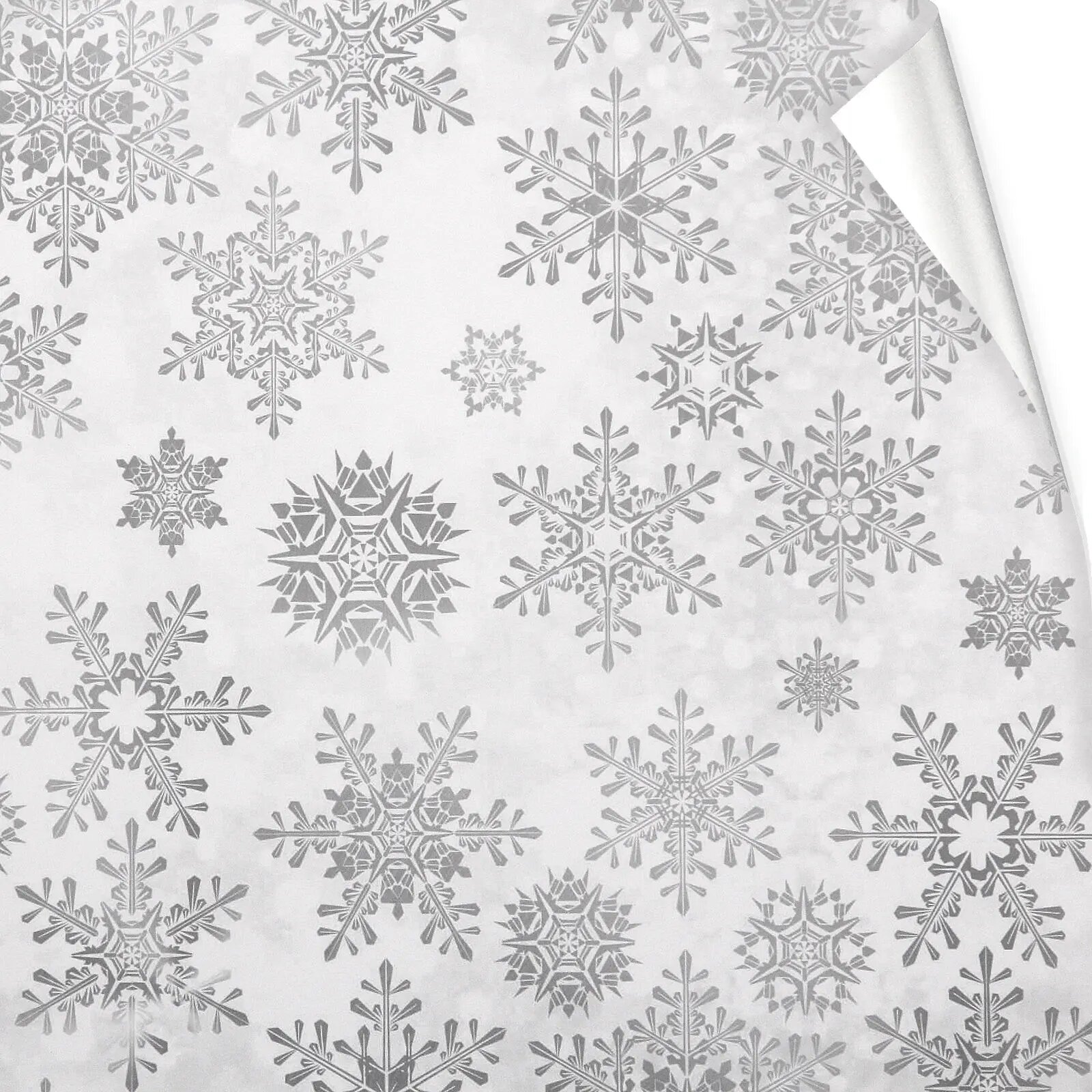 Бумага упаковочная «Метель» 50х70 см, серебристая, для подарков и декора