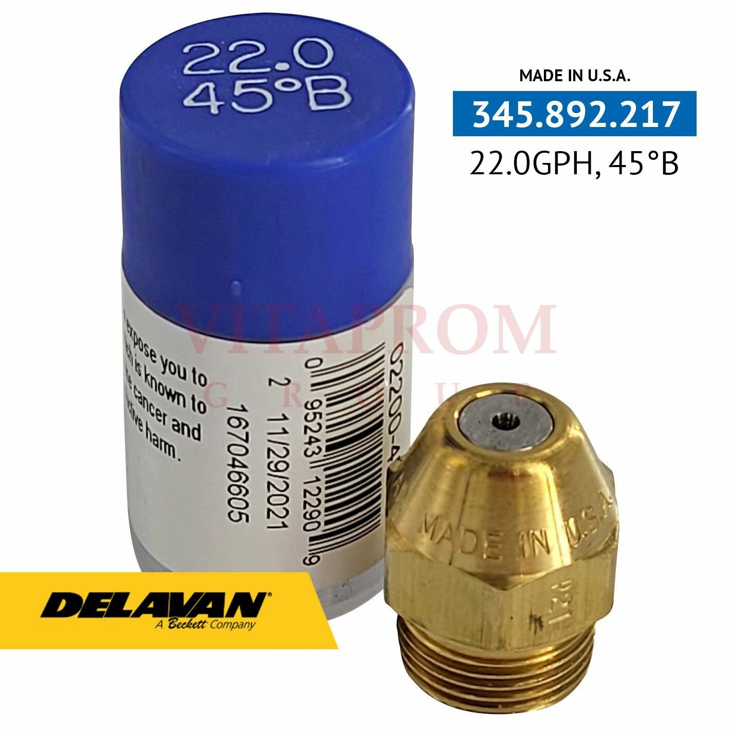 Форсунка Delavan 22.00GPH, 45B