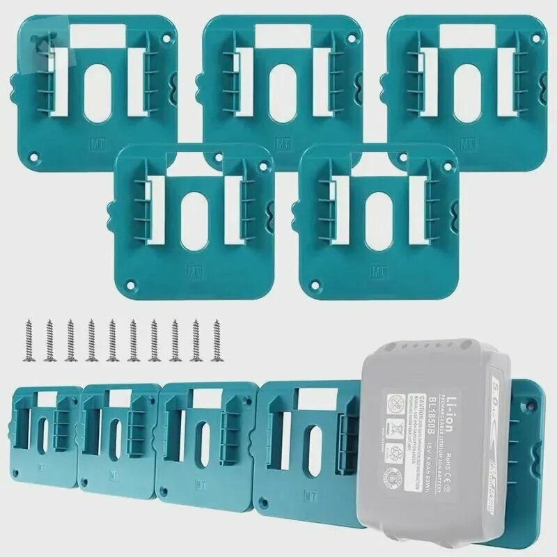 Держатель для инструментов, Стеллаж для хранения аккумуляторных батарей Держатель станка Makita для хранения аккумуляторных инструментов Крепление настенного кронштейна1