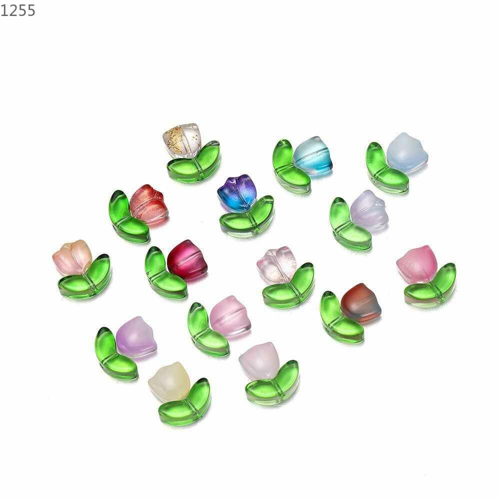 10 комплектов ювелирных аксессуаров из бисера тюльпан своими руками11