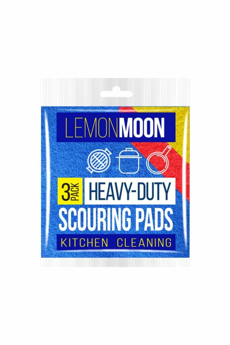 Салфетки для дома LEMON MOON абразивные 133х133 мм, 3 шт, разноцветные