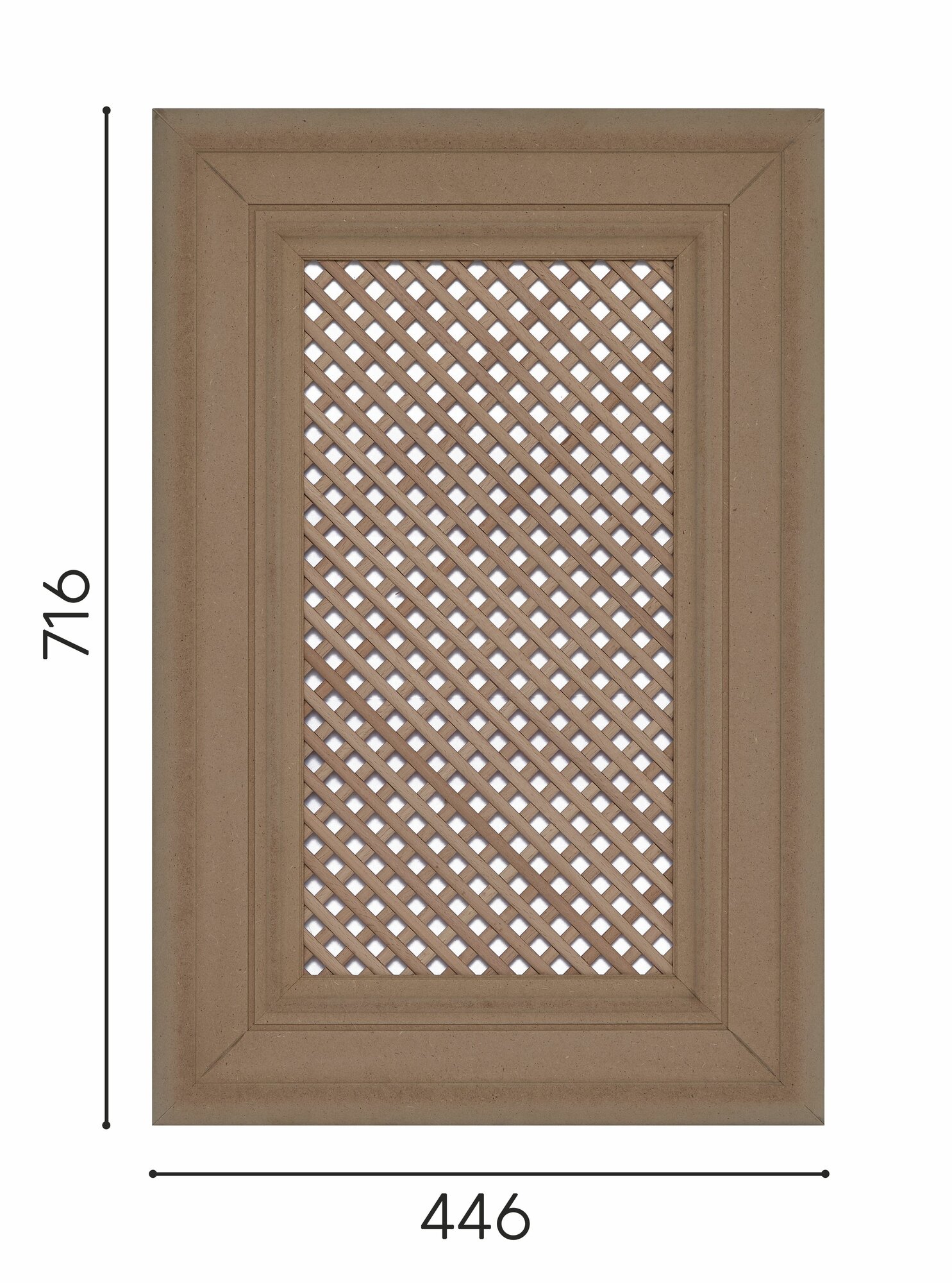 Фасад мебельный МДФ под покраску решетка