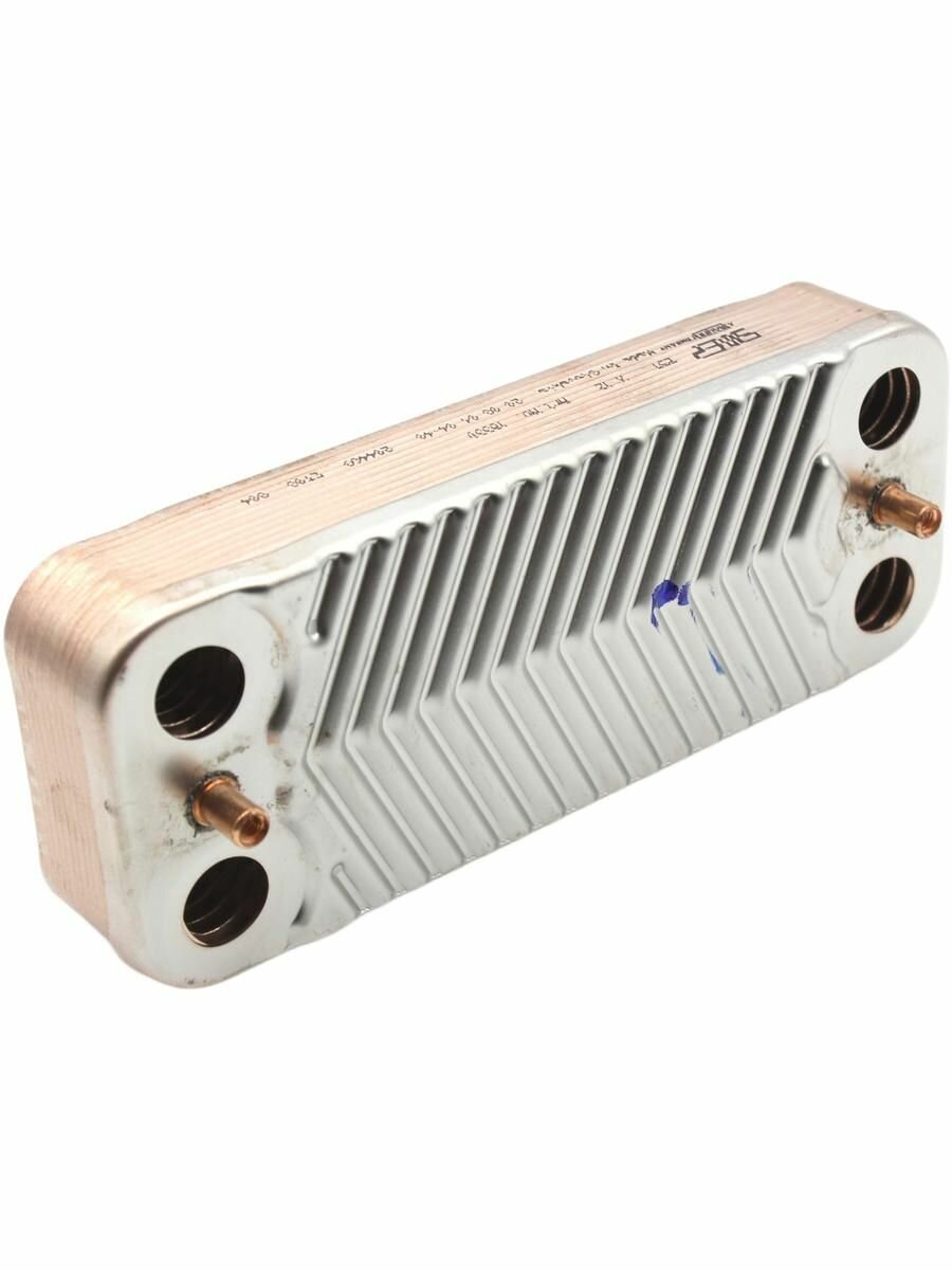 21000605201100 Теплообменник ГВС для котла Neva Lux (154 мм) 12 пластин