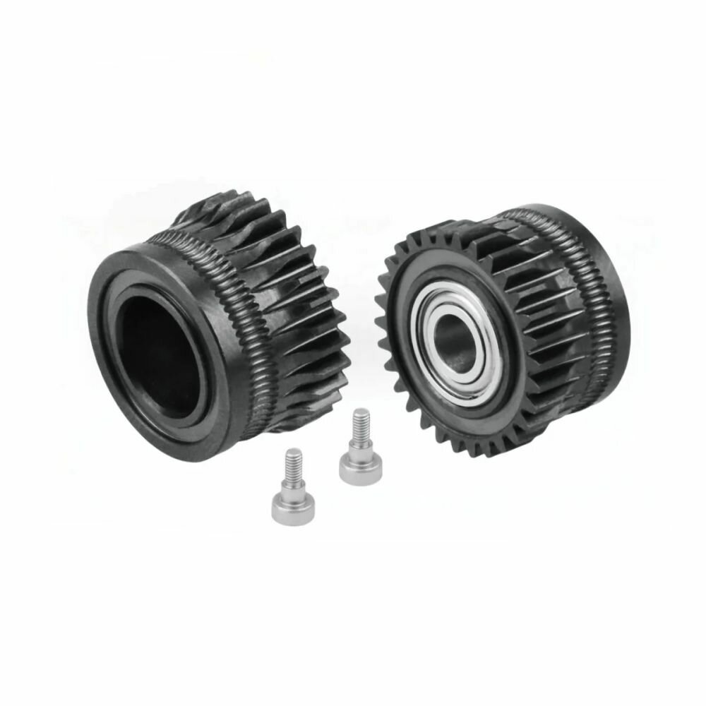 Шестерня K1 экструдера CR K1C, цельнометаллическая, для привода нити экструдера K1 Max, никелированное покрытие DLC, высокая твердость, износостойкость.