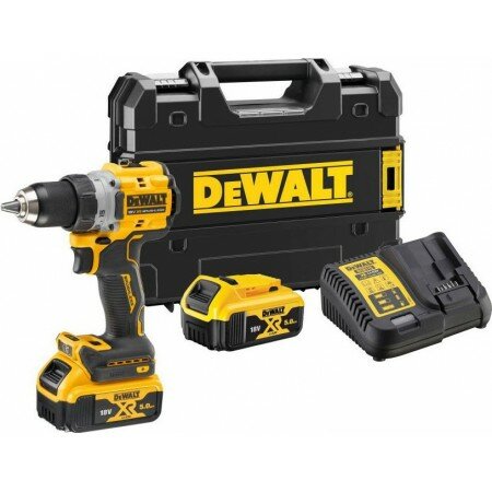 Дрель-шуруповерт DeWalt DCD800P2T (с 2-мя АКБ, кейс), 2000 об/мин, 90 Н·м