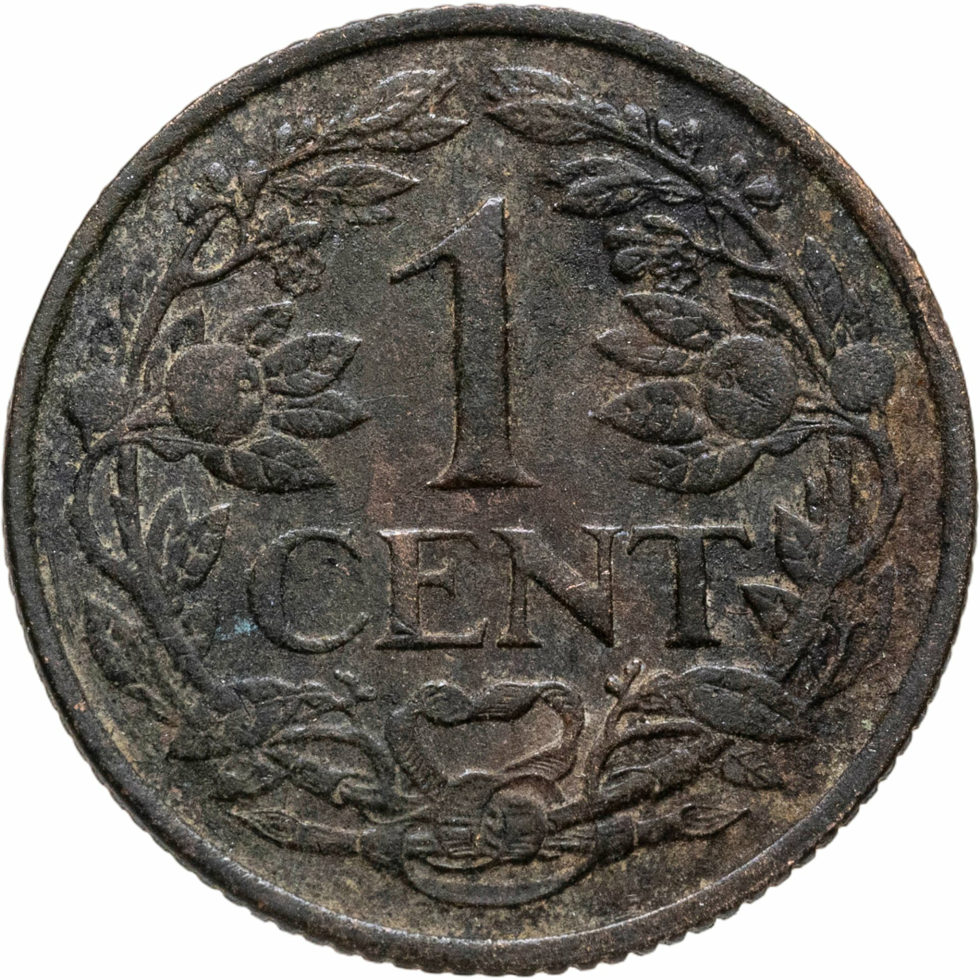 Суринам 1 цент cent 1960, Бронза, в сохранности VF