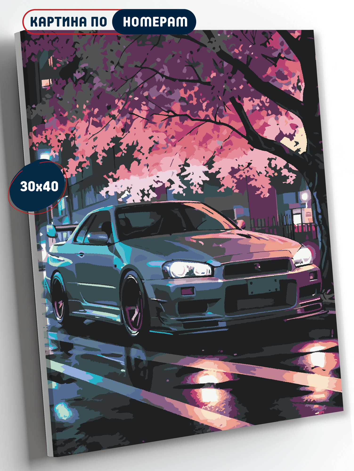 Картина по номерам " Nissan Skyline №5", Холст на подрамнике 30х40