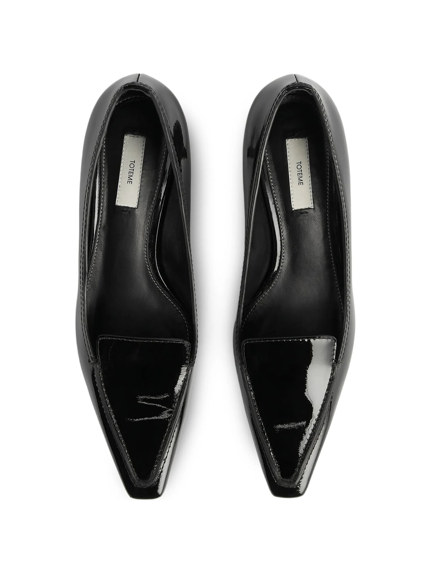 Лоферы TOTEME Patent loafer pumps, размер 38, black/black — фото 1