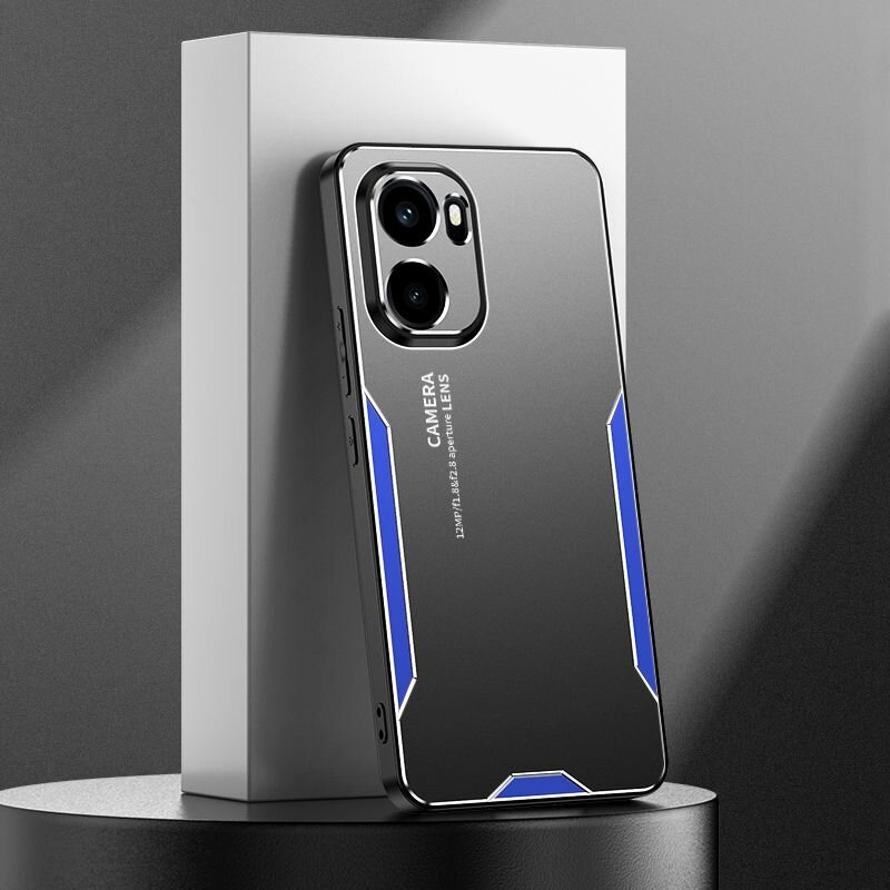 Подходит для мобильного телефона OnePlus Ace 6 / OnePlus Ace 6T , защитного чехла для мобильного телефона, металлической задней пластины из алюминиевого сплава + бордюр из ТПУ