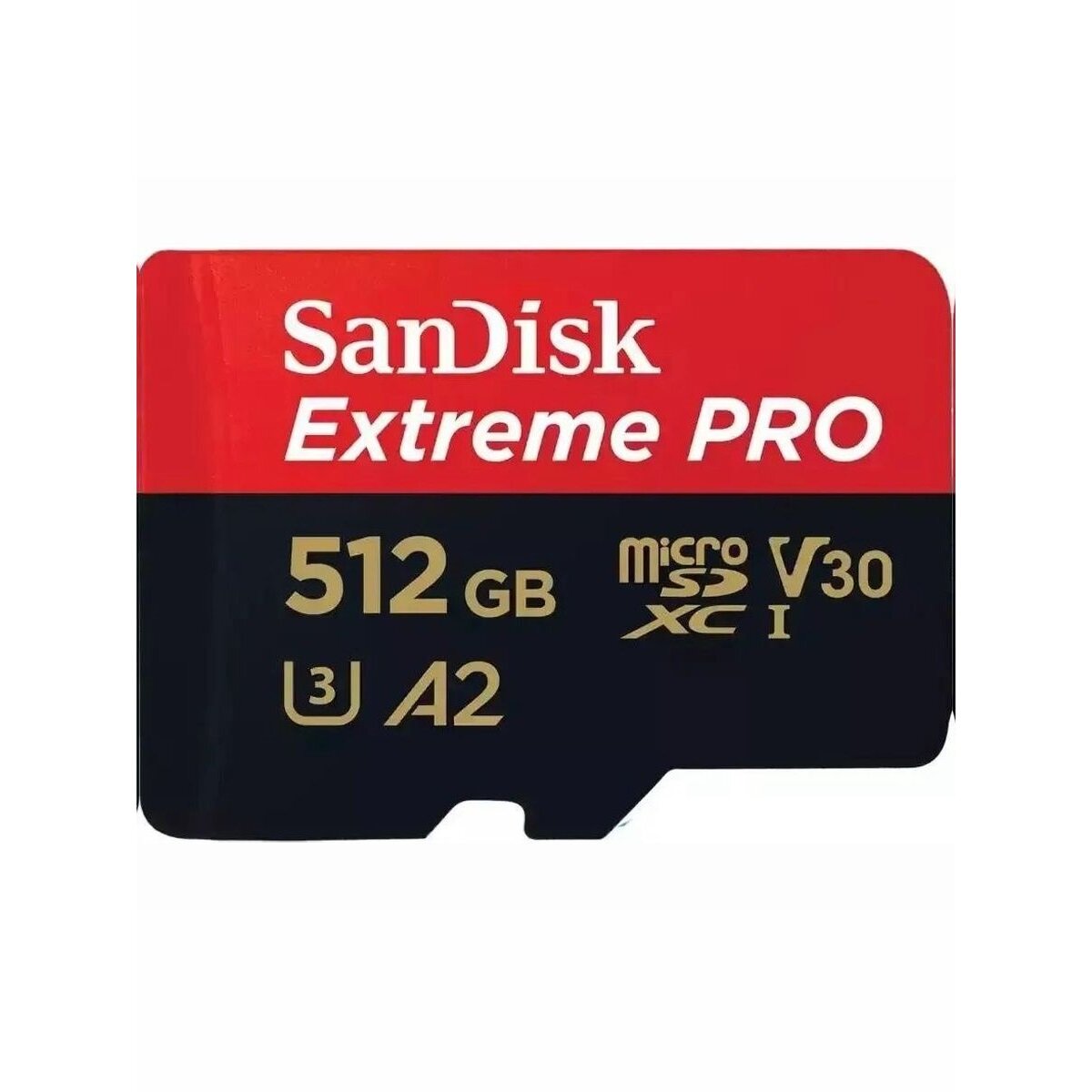 SanDisk Extreme PRO 512 ГБ Карта памяти microSD, с адаптером, SDSQXCD-512G-GN6MA, черно-красная