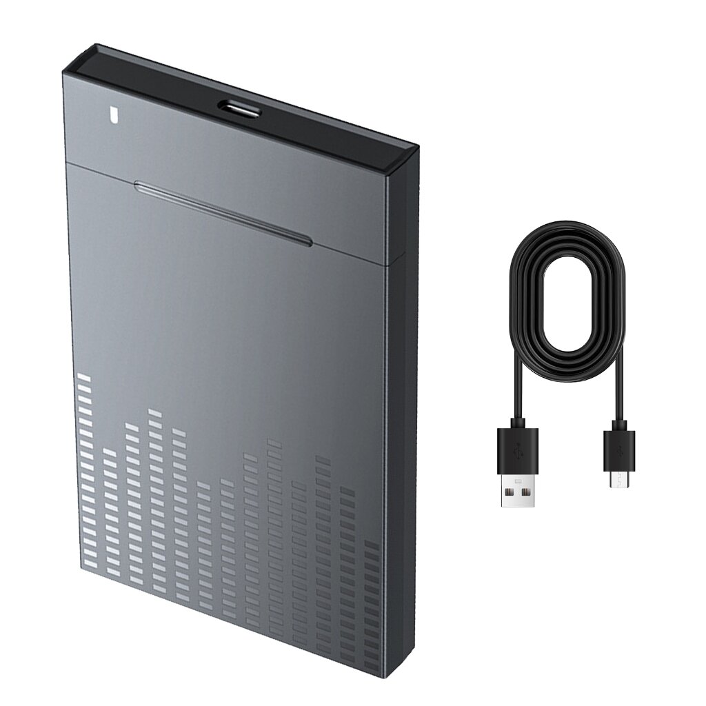 2.5inch SATAs SSDs Enclosure Universal Compatibility for Laptop Hard Drive Storage