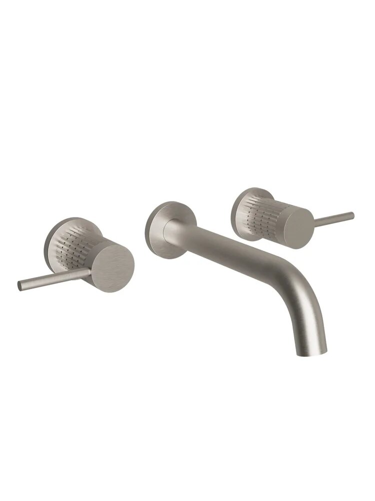 Смеситель для раковины Vincea Groove VBFW-4G1BN встраиваемый, скрытого монтажа, матовый, кран для ванной в раковину, из латуни, рычажный, с керамическим картриджем